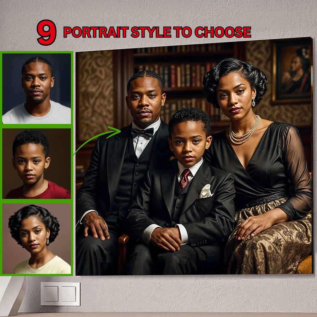 Custom Mafia Family Portrait From Photo, Face Swap Editing, Portrait ...