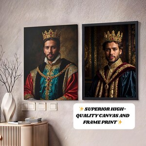Custom Royal King Portrait From Photo, Face Swap Historical Portrait ...