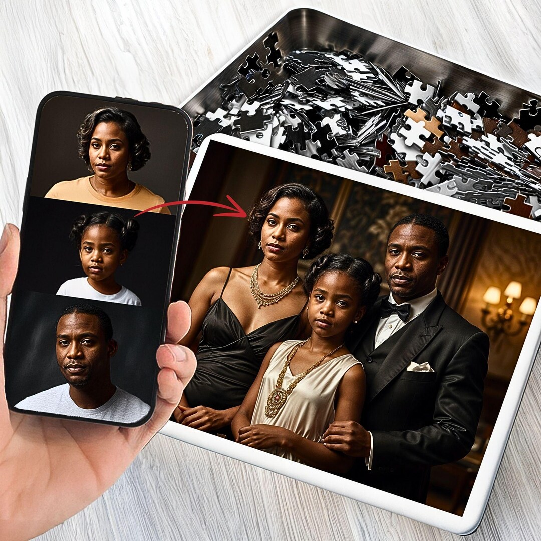 Custom Puzzle Photo Puzzle, Face Swap Mafia Puzzle Wall Art ...