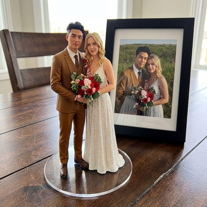 Custom Action Figurine Couple Caricature, Sculpture From Photo ...