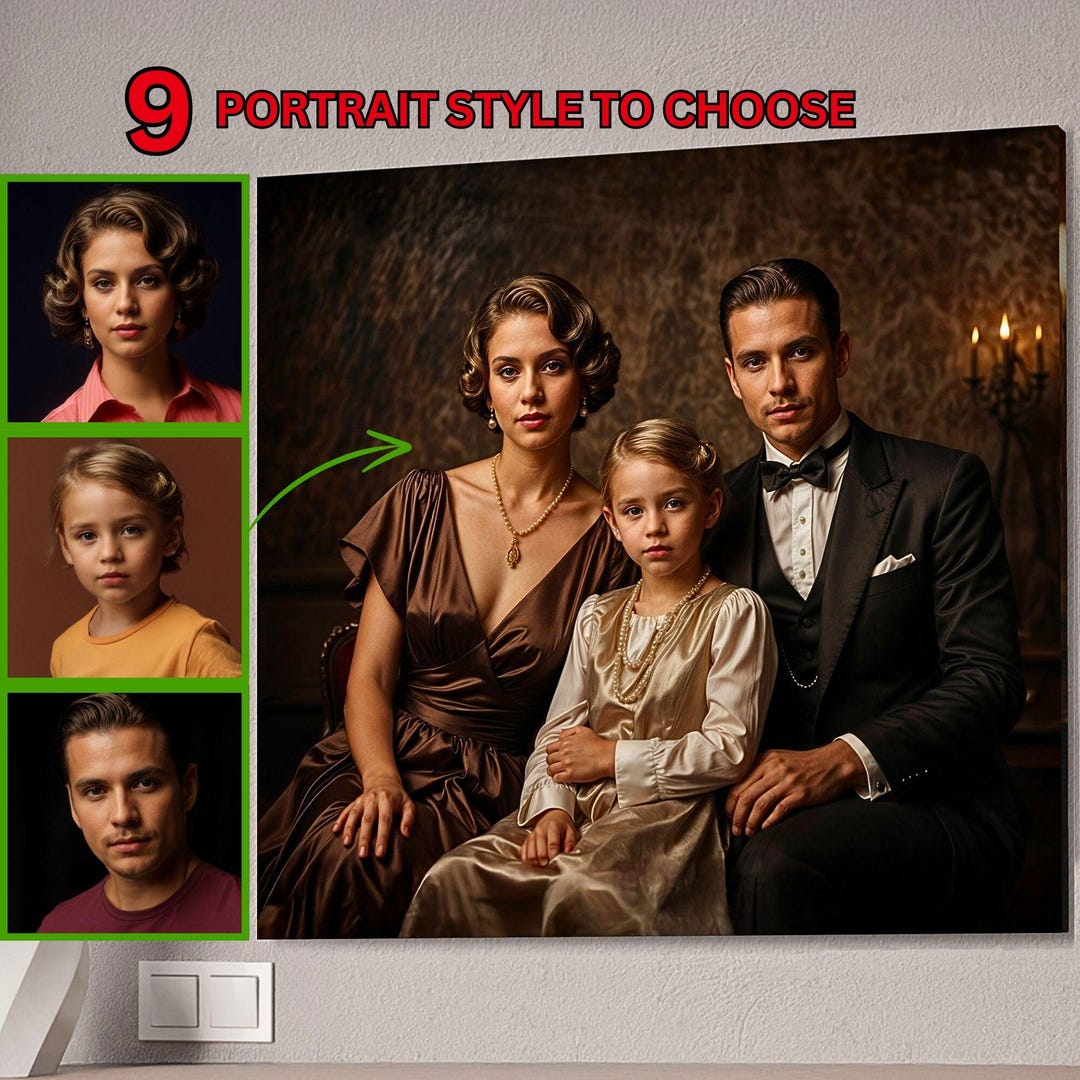 Custom Mafia Family Portraits, Personalized Portraits, Face Swap ...