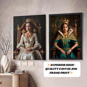 Custom Royal Portrait From Photo, Renaissance Queen Portrait, Make Me A ...