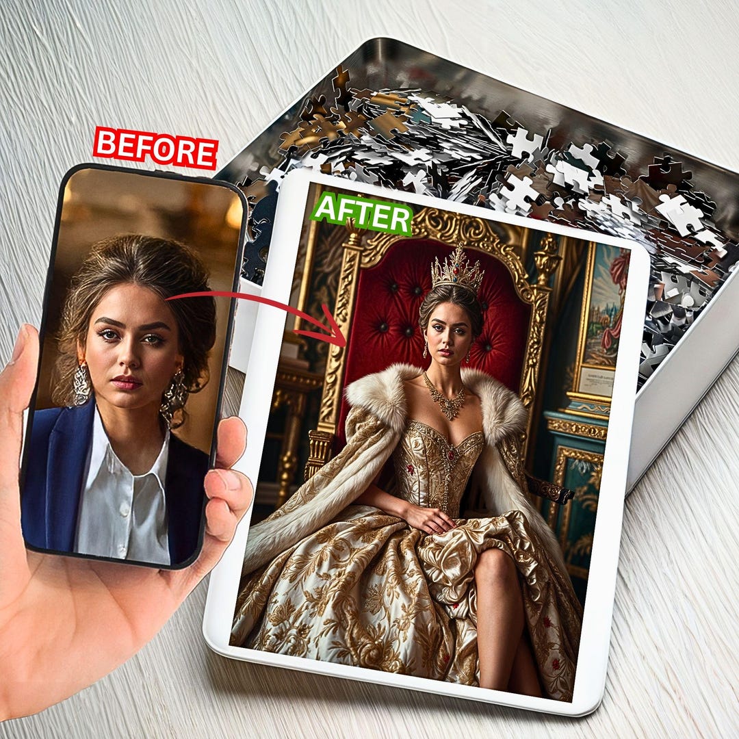 Custom Jigsaw Puzzle From Your Photo, Turn Me Royal Puzzle, 300-2000 ...