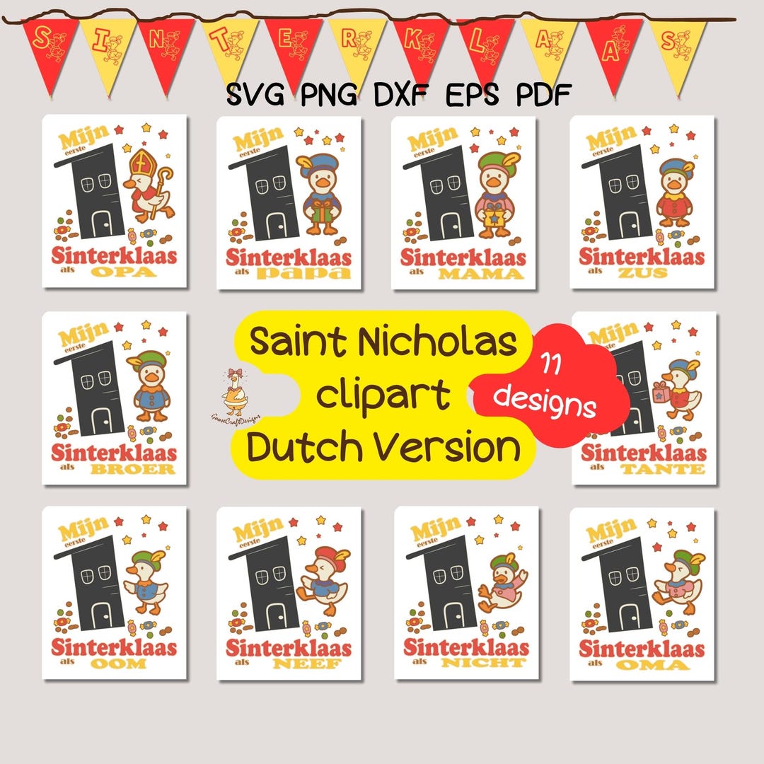 Sinterklaas Matching Family Shirt Design, Mijn Eerste Sinterklaas Svg ...