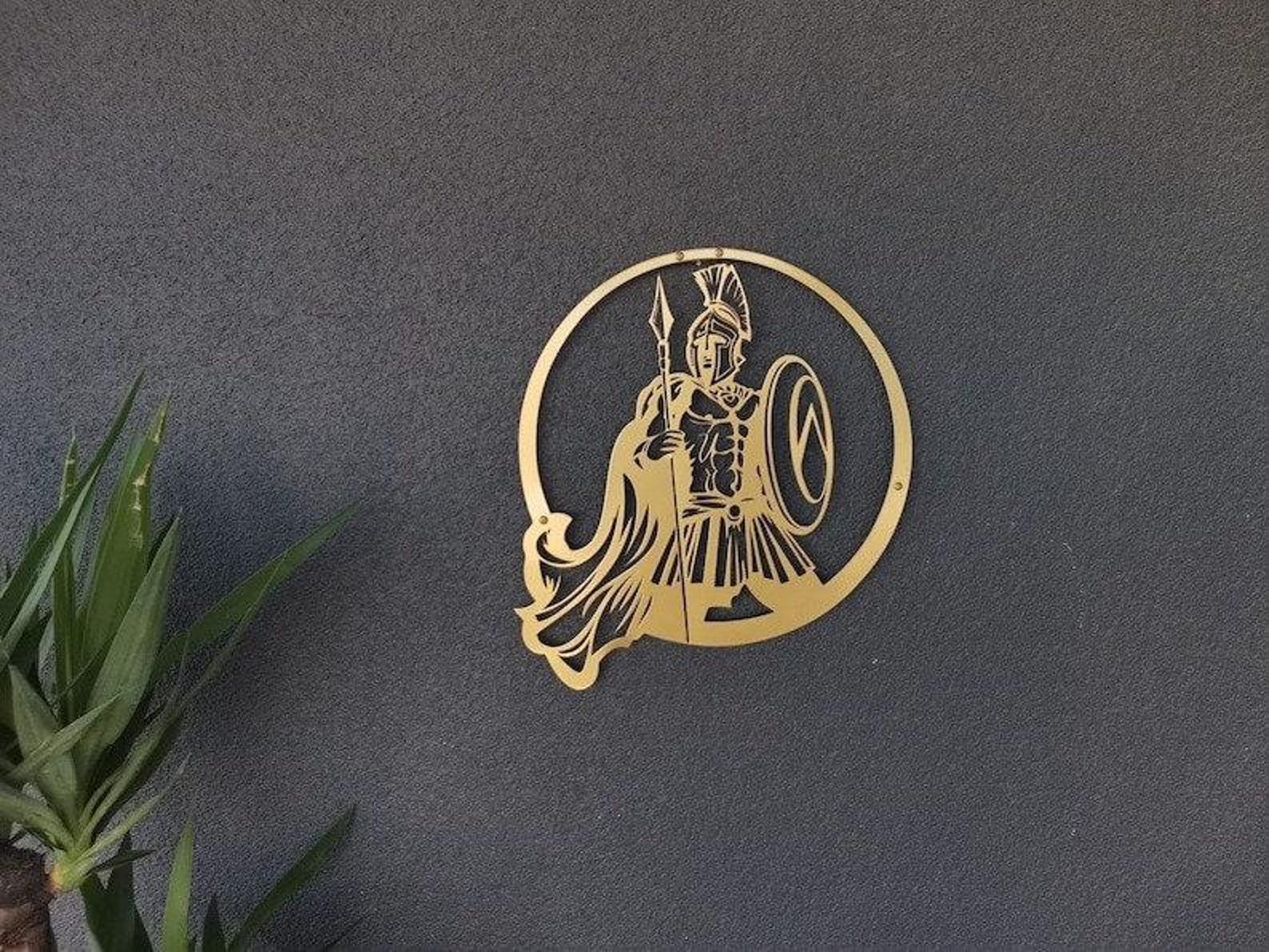 Spartan Metal Wall Art, Gladiator Metal Wall Decor , Antique Soldier ...