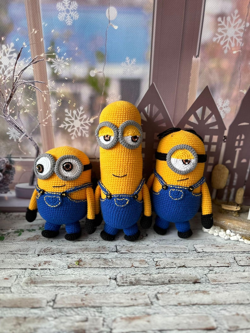 Minions Crochet Amigurumi Doll,handmade Crochet Toys, Minions Movie ...