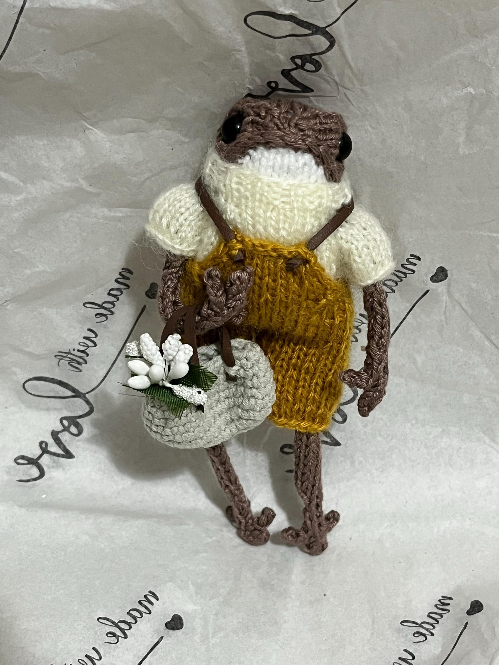 Amigurumi Gardener Frog With His Basket , Frog and Toad, Frog Dressed ...