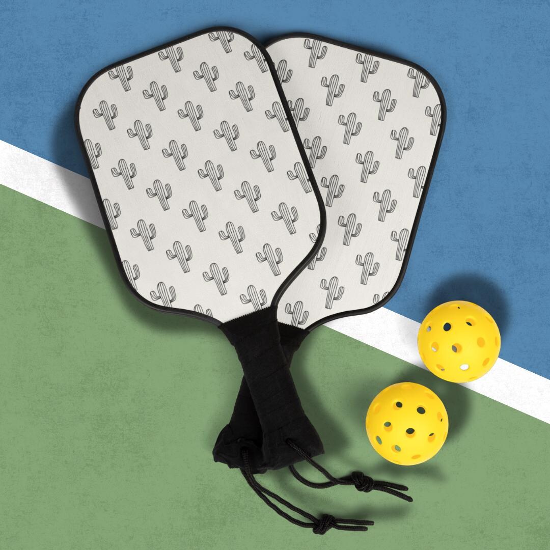 Cactus Pickleball Paddle Set | Cute Pickleball Set | Outdoor Sporting ...