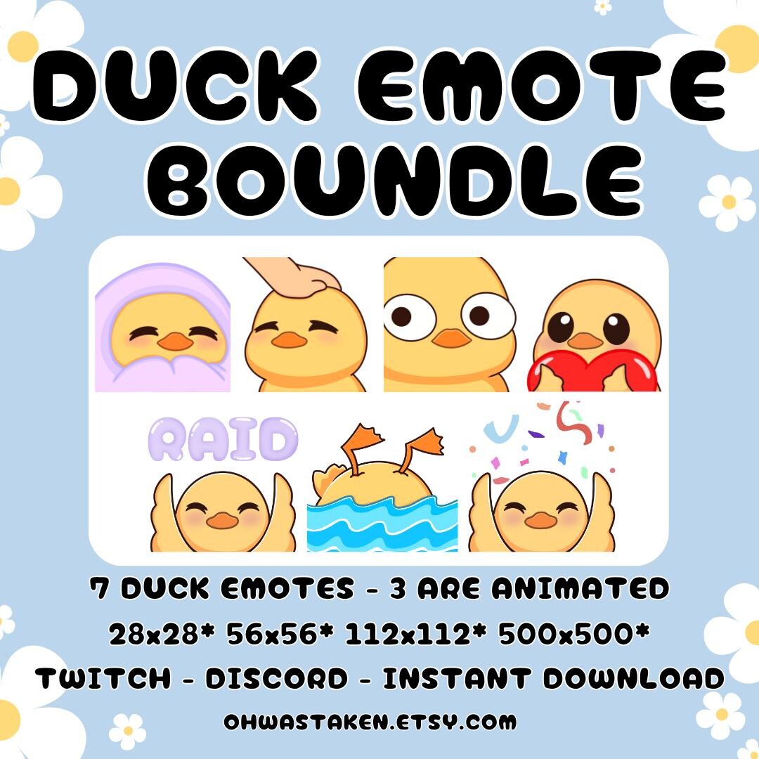 Duck Emote Bundle – Animated & Static – Twitch | Discord - Etsy