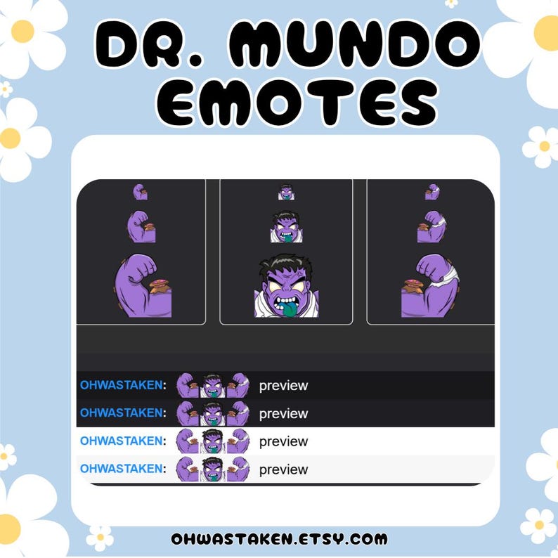 Dr. Mundo Animated Emotes - Twitch & Discord - Etsy