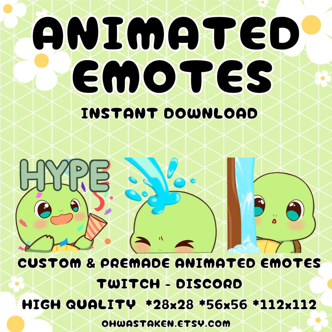 Adorable Animated Turtle Emote Bundle – Gifs / Emote for Twitch ...