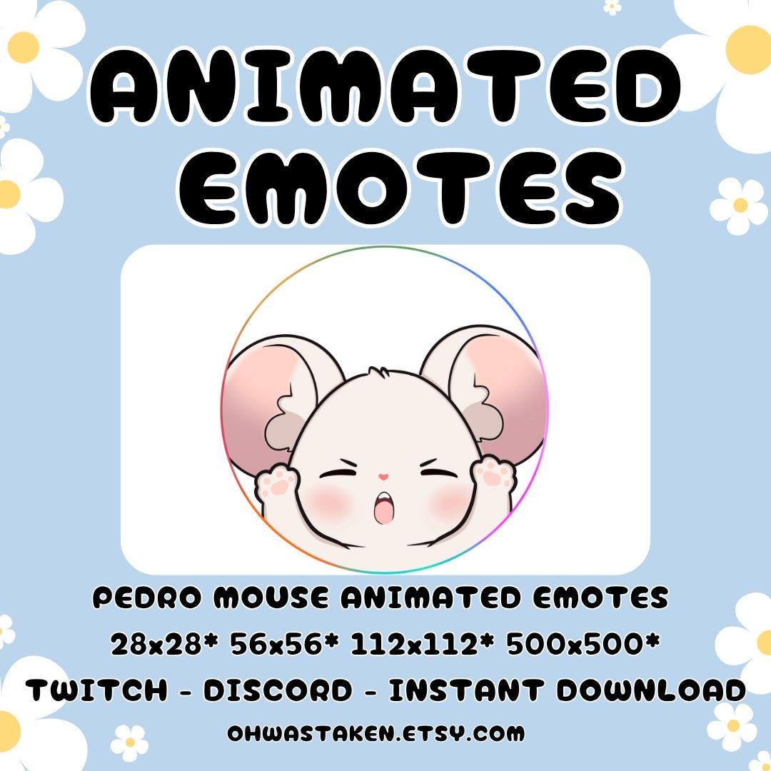 Pedro Dance Mouse Animated Emote - Twitch & Discord Kawaii Design - Etsy