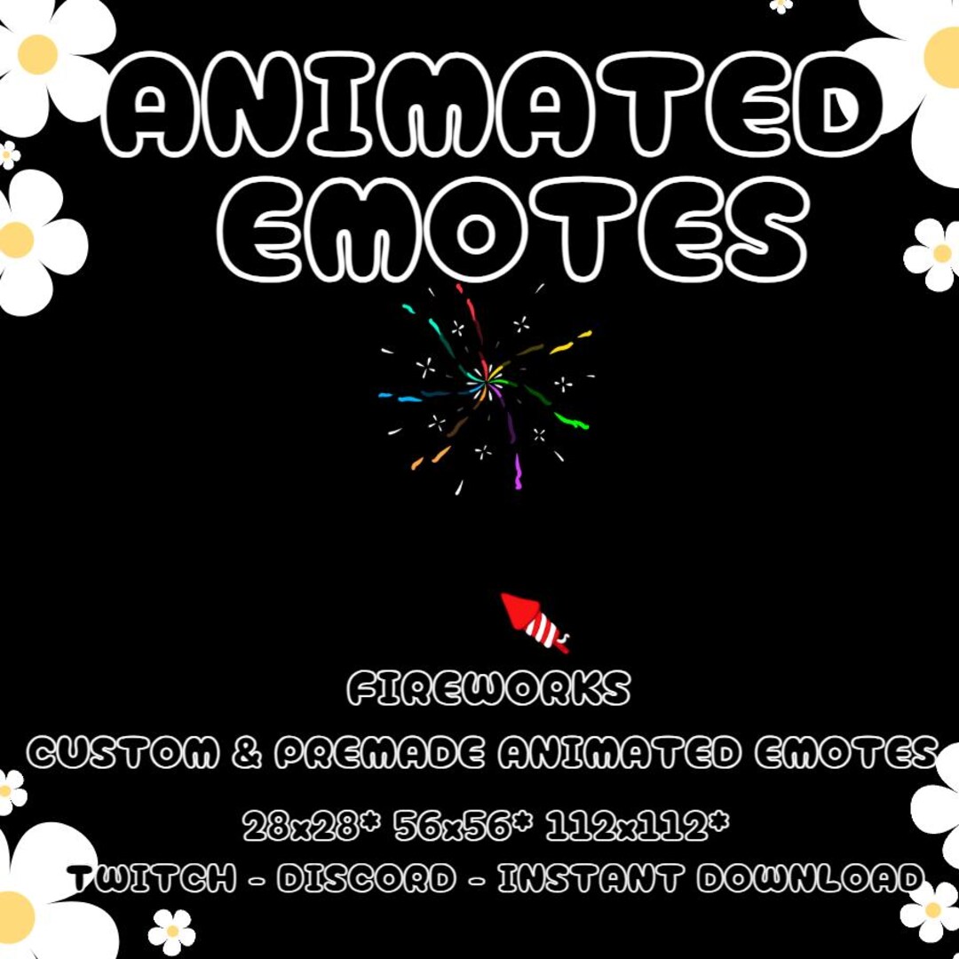 Fireworks Animated Emote for Twitch Discord GIF in 28x28 56x56 112x112 ...