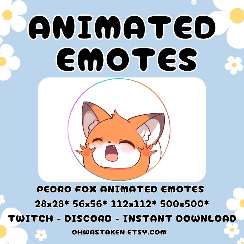 Pedro Dance Fox Animated Emote - Twitch & Discord Kawaii Design - Etsy