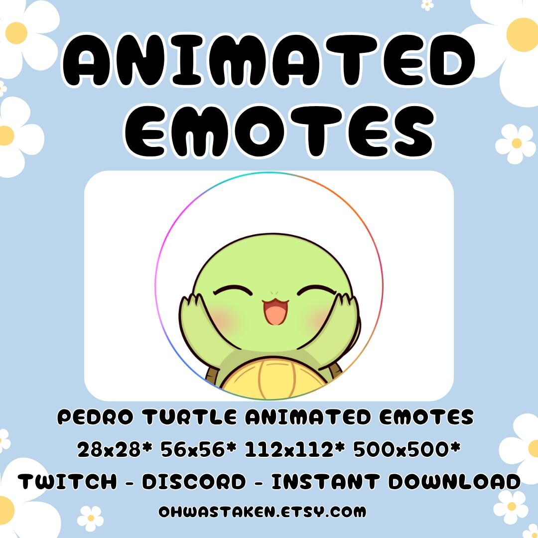 Pedro Dance Turtle Animated Emote - Twitch & Discord Kawaii Design - Etsy