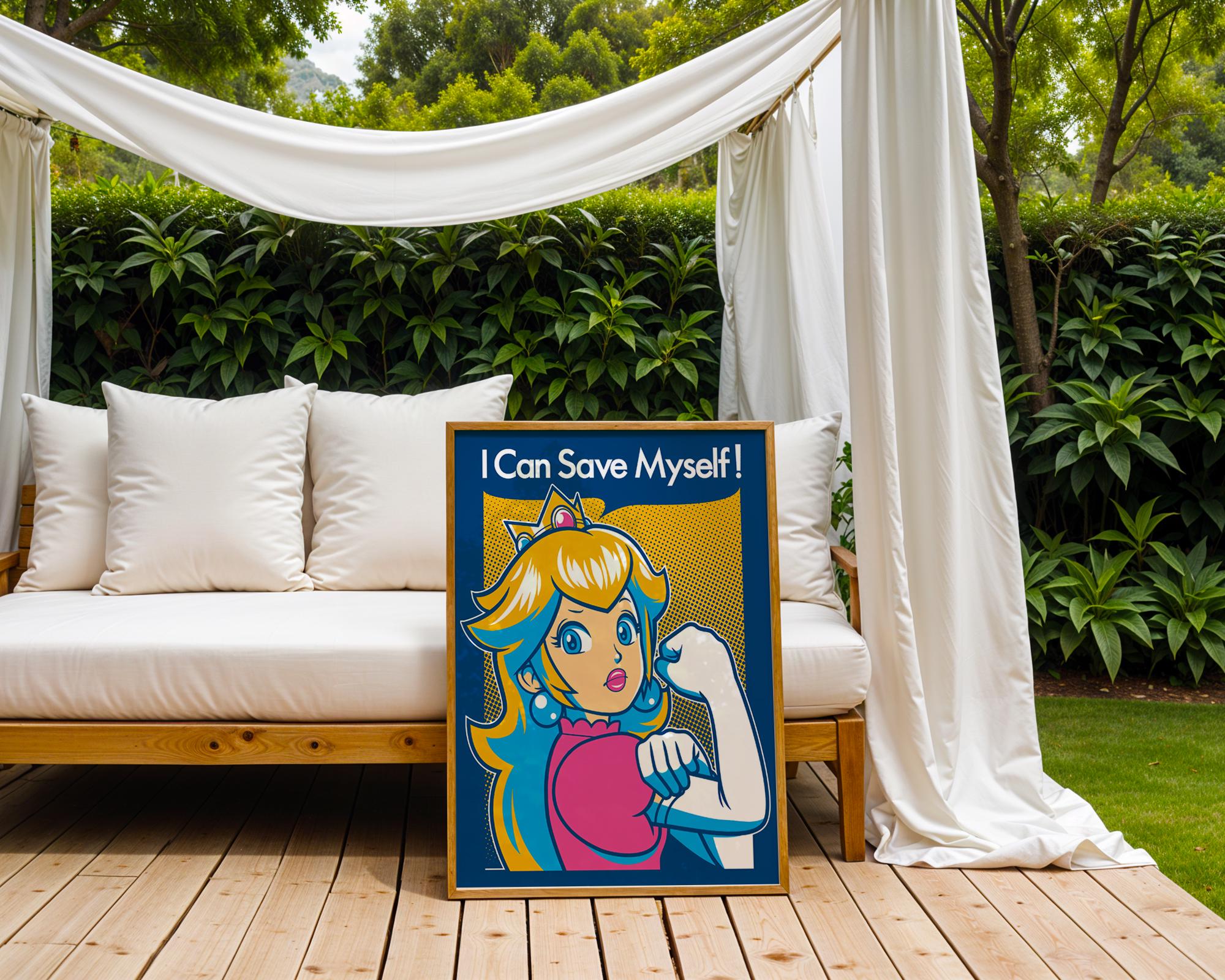 Princess Peach Poster Super Mario Wall Art Princess Peach Mario Poster ...