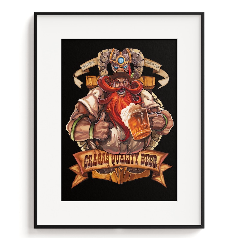 League of Legends Poster Gragas League of Legends Wall Art League of ...