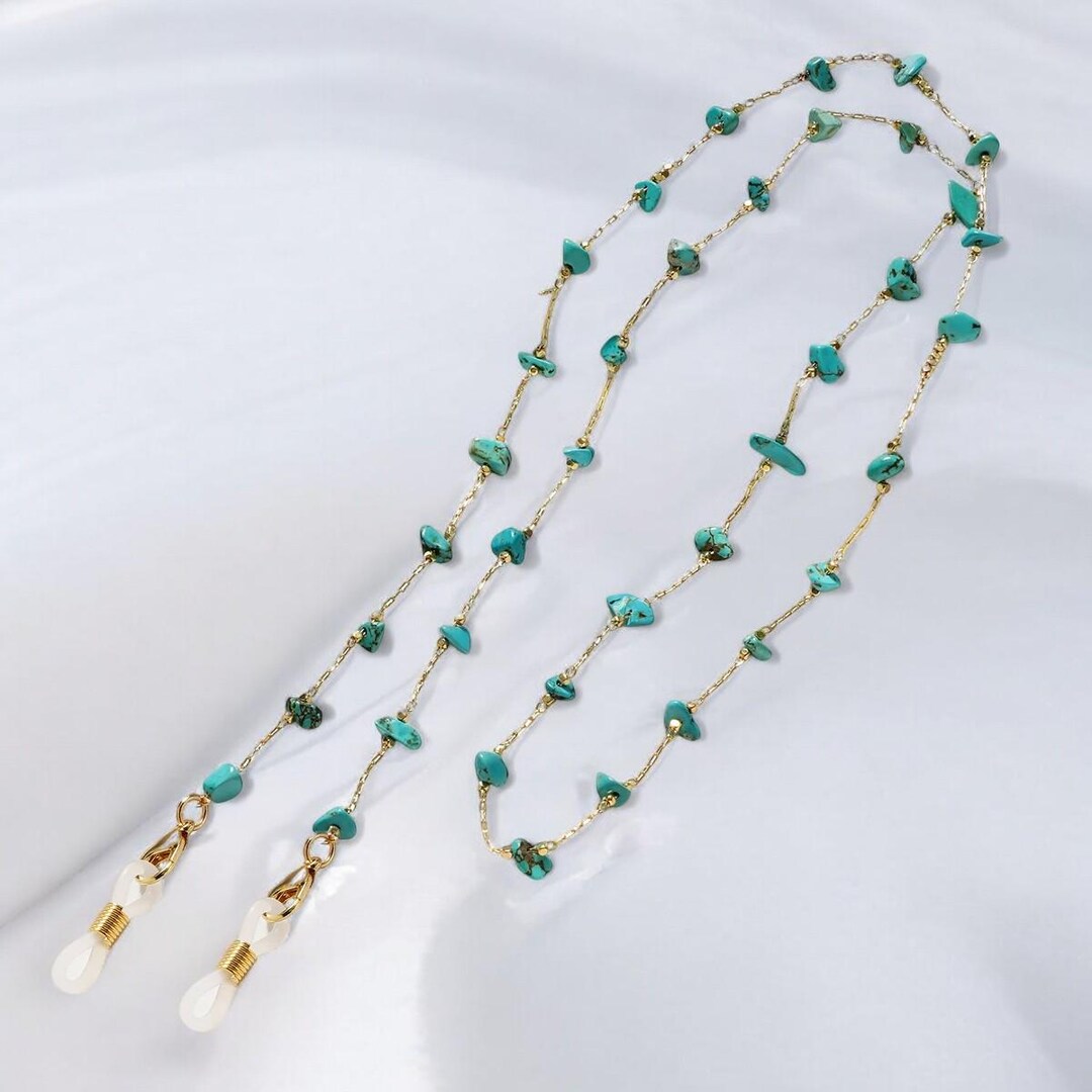 Natural Stone Chain Eyeglass With Creative Crystal Pendant Necklace for ...