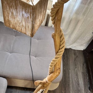 Handmade Wooden Floor Lamp/ Rustic Style Lamp for Bedroom / Living Room ...