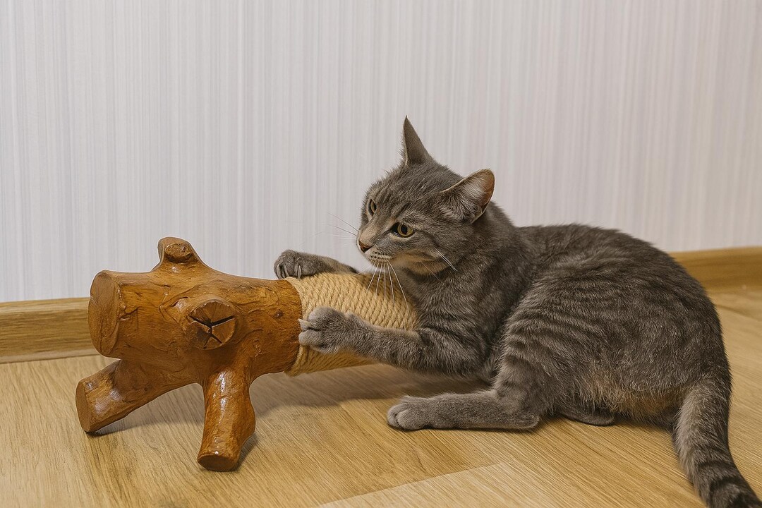 Cat Wooden Scratching Post / Cat Lover Gift / Gifts for Cat / Cat ...