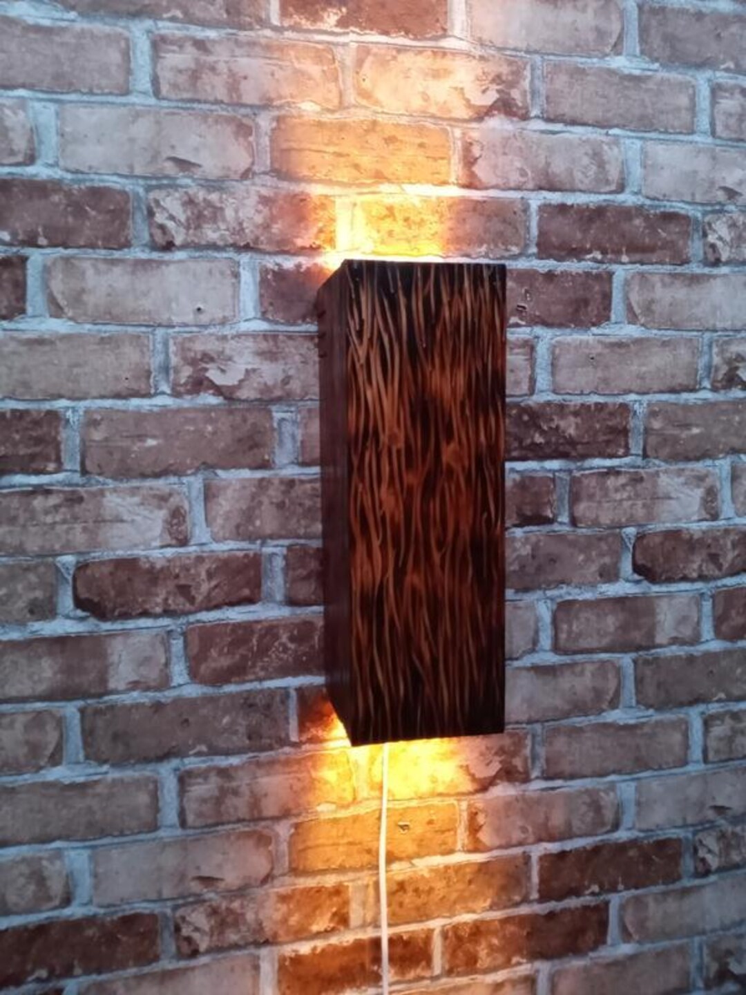 Sconce , Wood Pendant Light – Rustic Wooden Wall Sconce – Handmade ...