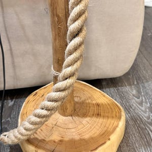 Handmade Wooden Floor Lamp/ Rustic Style Lamp for Bedroom / Living Room ...