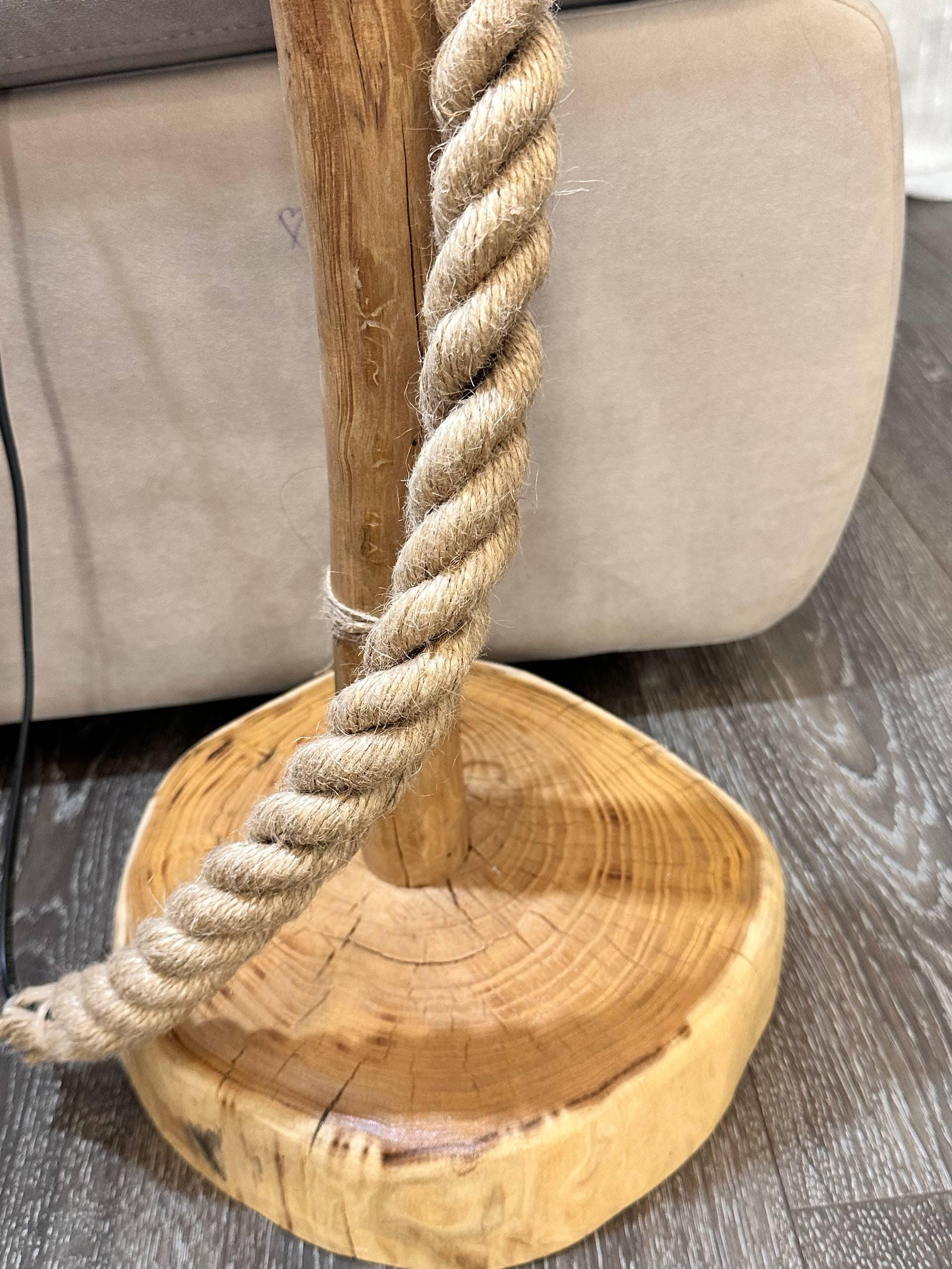 Handmade Wooden Floor Lamp/ Rustic Style Lamp for Bedroom / Living Room ...
