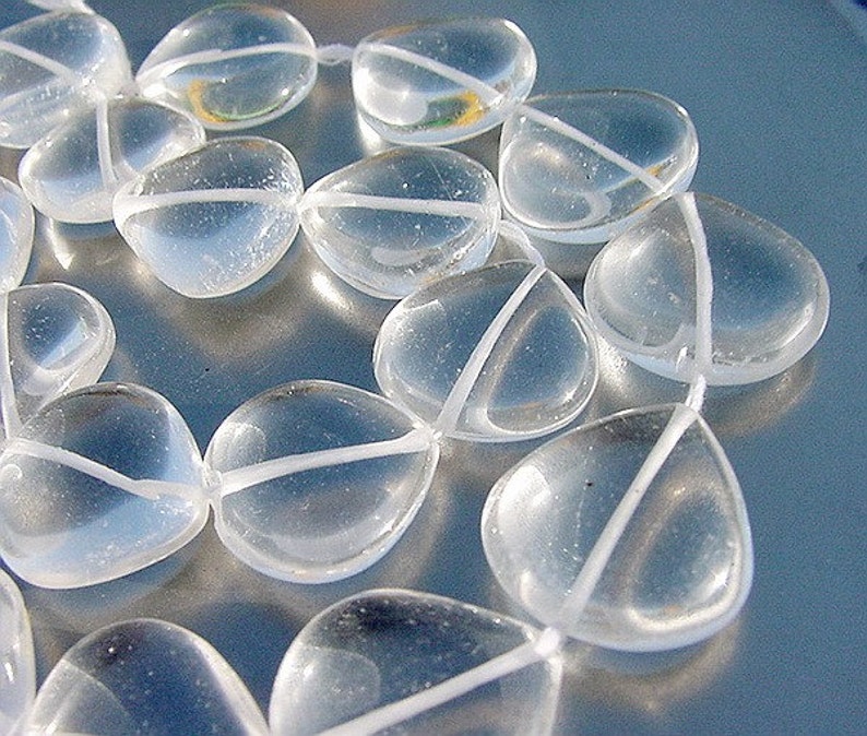 LARGE 18-19mm Clear Gem Rock Crystal Smooth Length Drilled | Etsy