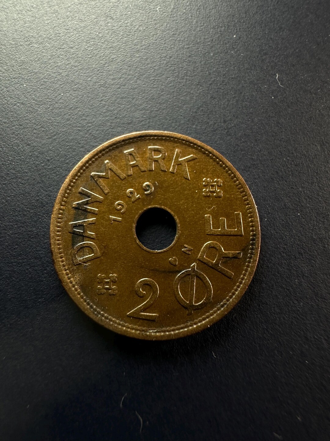 Danish 2 Ore 1929, 1939. Vintage Coins From Denmark Almost 100 Years ...