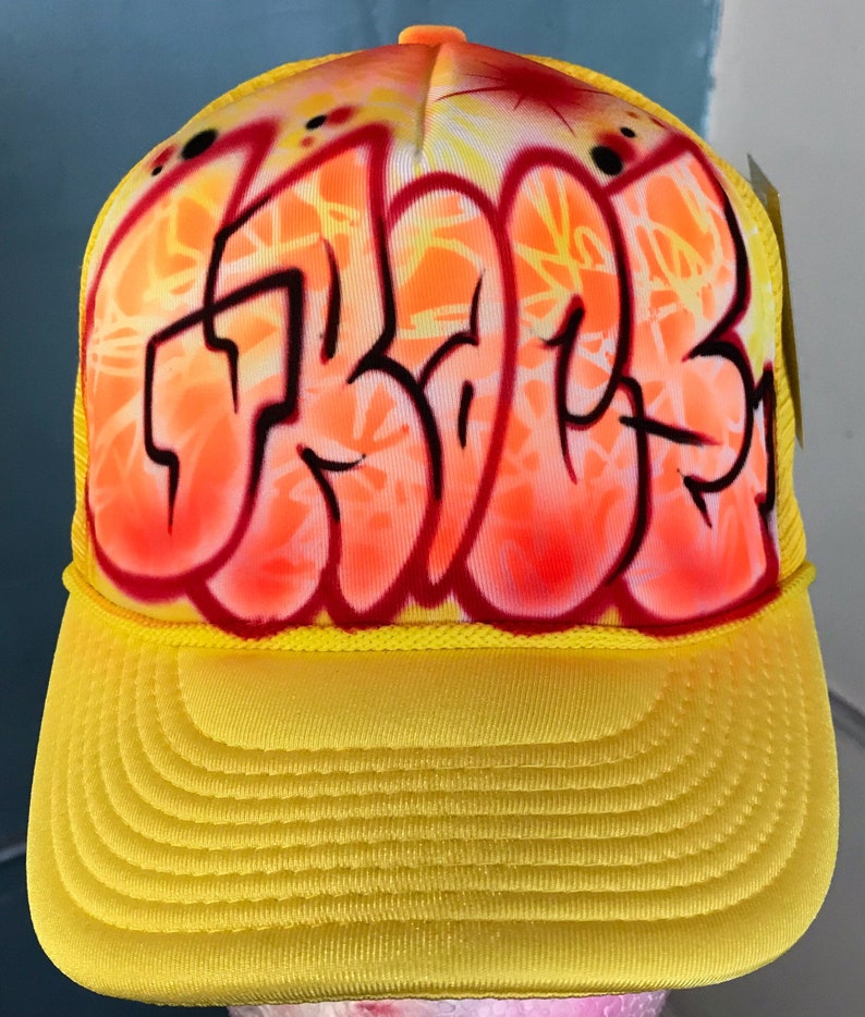 Airbrush Graffiti Trucker Hats Custom Personalized Online - Etsy