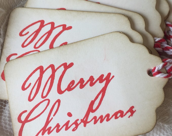Rustic Gift Tags - Christmas Gift Tags - Merry Christmas Gift Tag ...