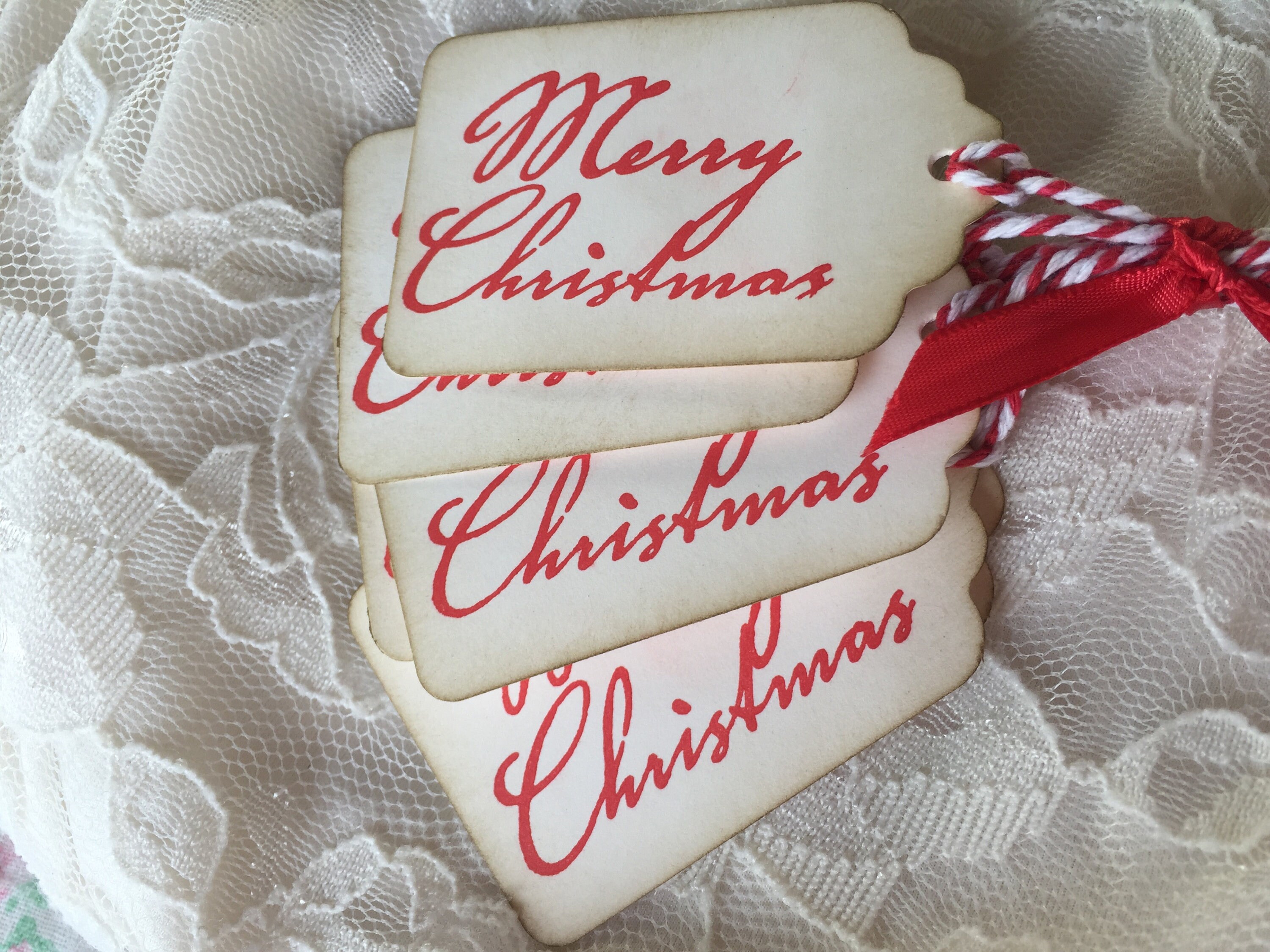 Rustic Gift Tags - Christmas Gift Tags - Merry Christmas Gift Tag ...