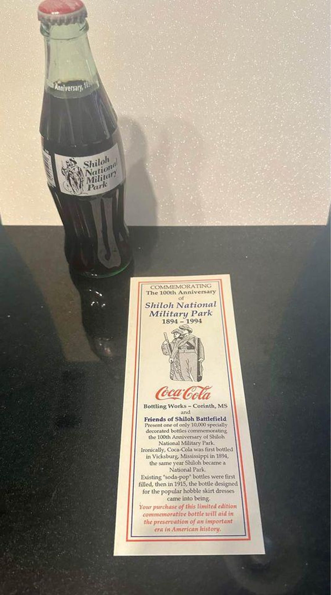 Coca-cola Shiloh National Military Park Bottle | Civil War ...