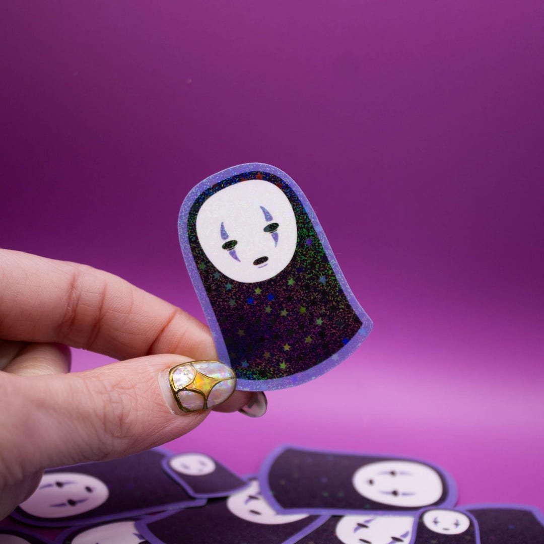 Kaonashi Sticker - No Face Stickers, Spirit Stickers, Anime, Sparkly ...