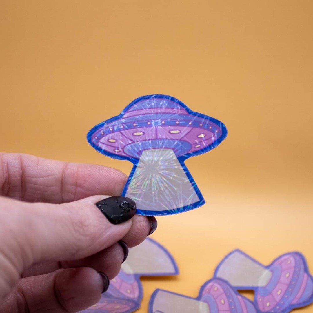 Spaceship Sticker - Scifi Stickers, Nerdy Stickers, Alien Stickers ...