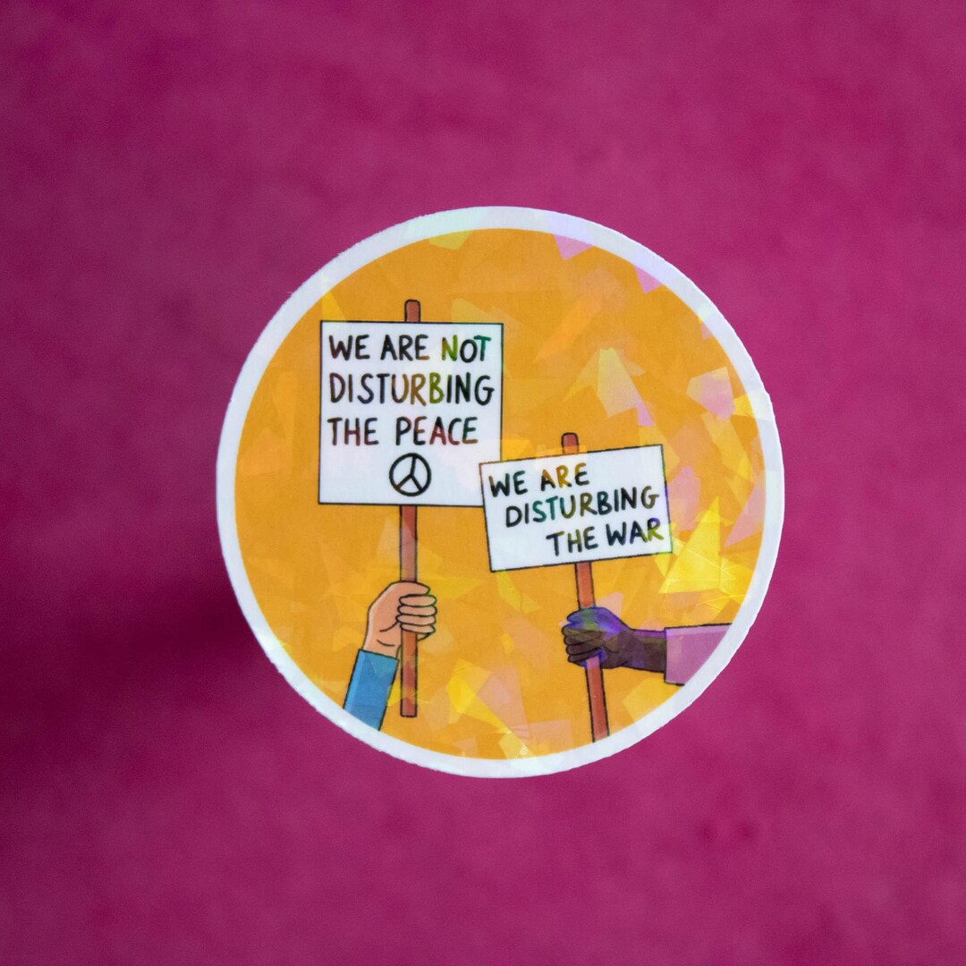 Disturbing the War Communist Stickers, Socialist Sticker, Sparkly ...