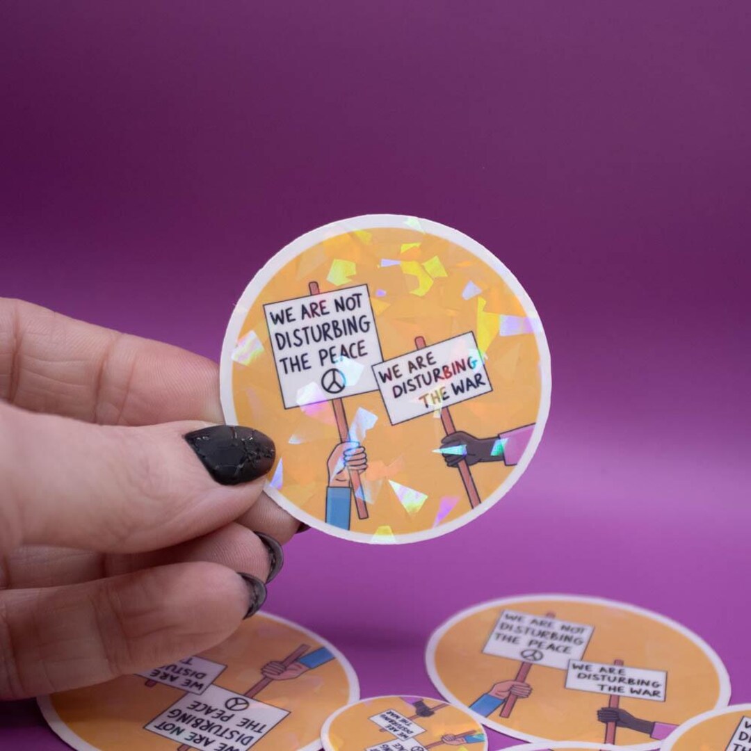 Disturbing the War - Communist Stickers, Socialist Sticker, Sparkly ...