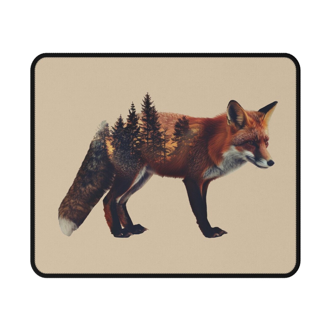 Fox Gaming Mouse Pad - Wildlife Scene, Non-slip Rubber Base - Etsy