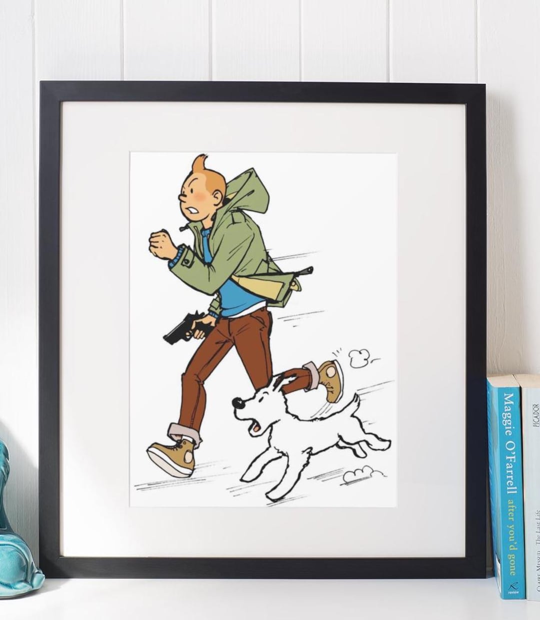 The Adventures of Tintin and Snowy Detective Running With Cute Dog ...