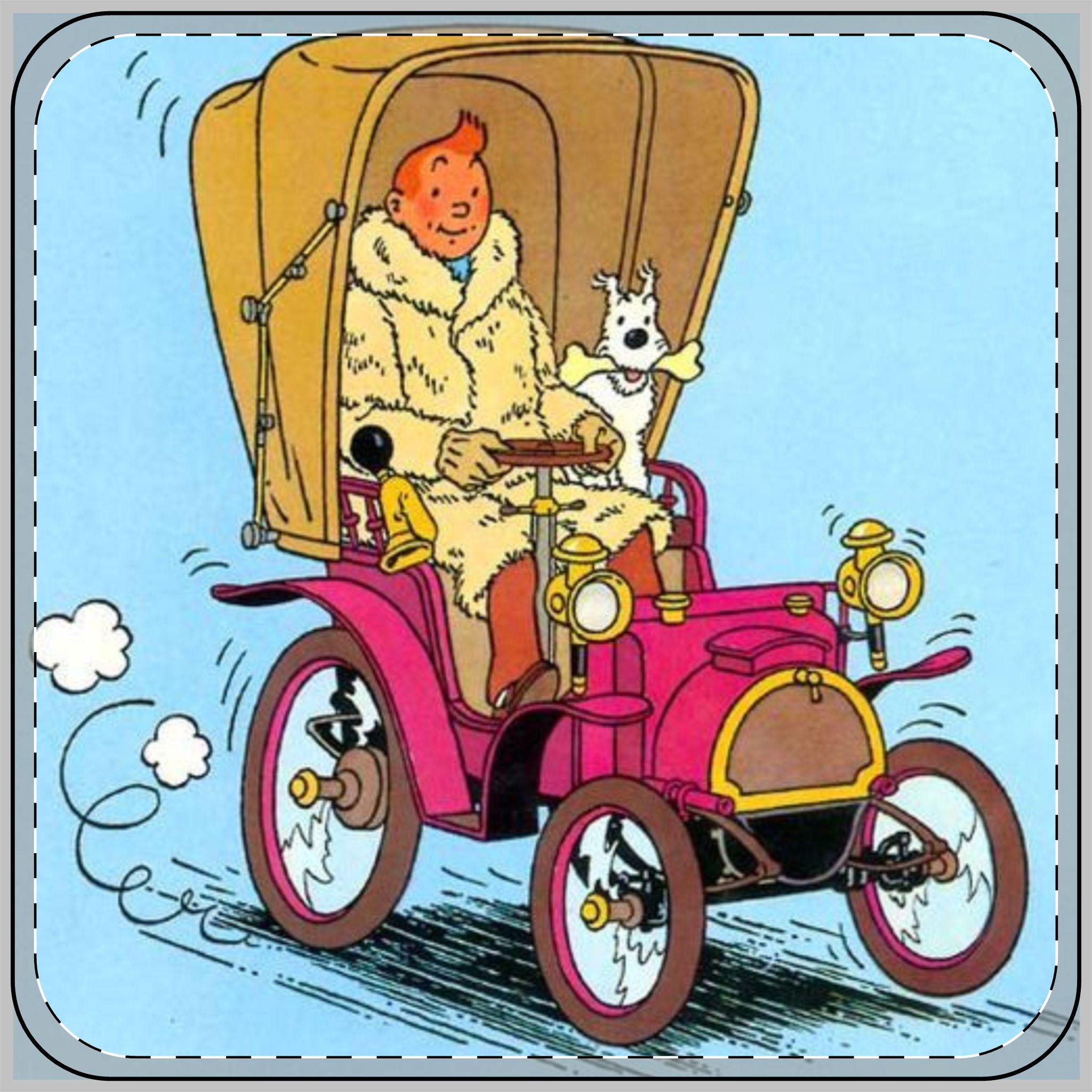 The Adventures of Tintin Tintin and Snowy in a Car Ideal Gift for Dog ...