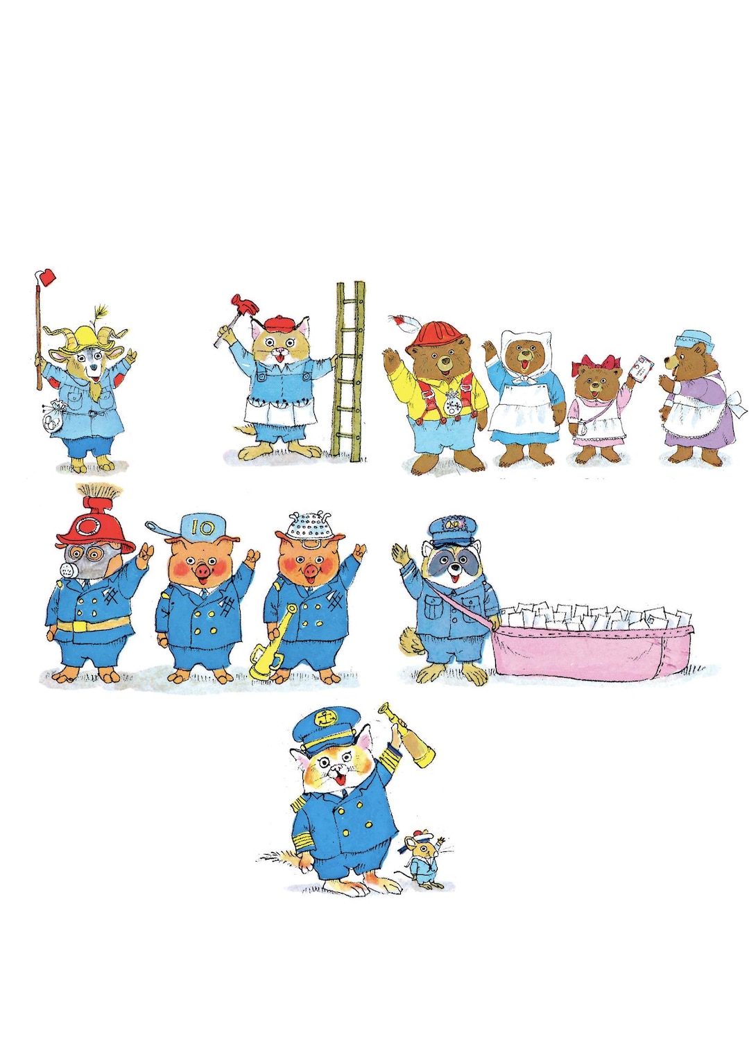 Download 6 off PNG Files, Busy Town Digital Download Crafting, Unique ...