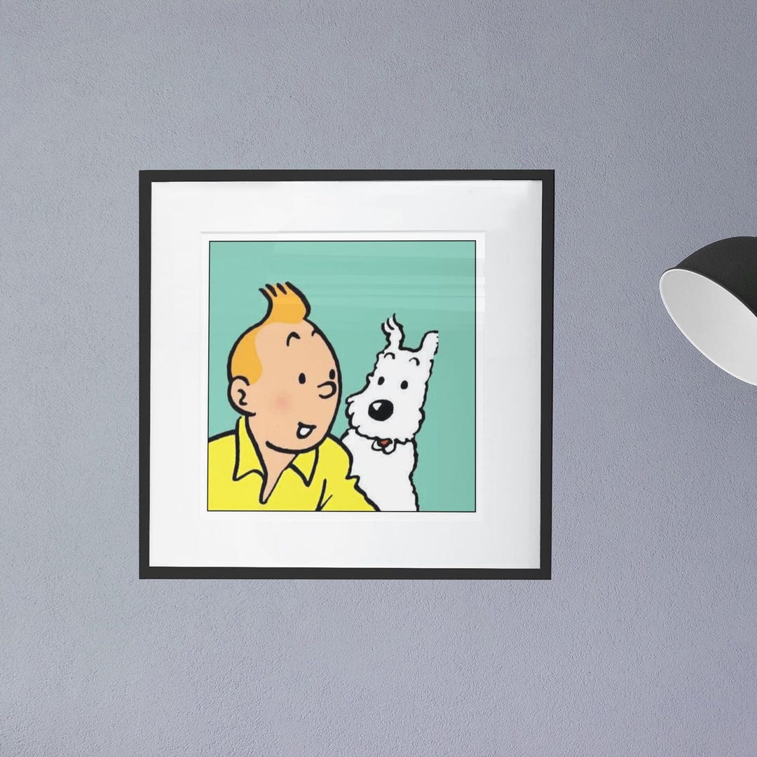 Digital Download the Adventures of Tintin & Snowy a Dog Canvas Art ...
