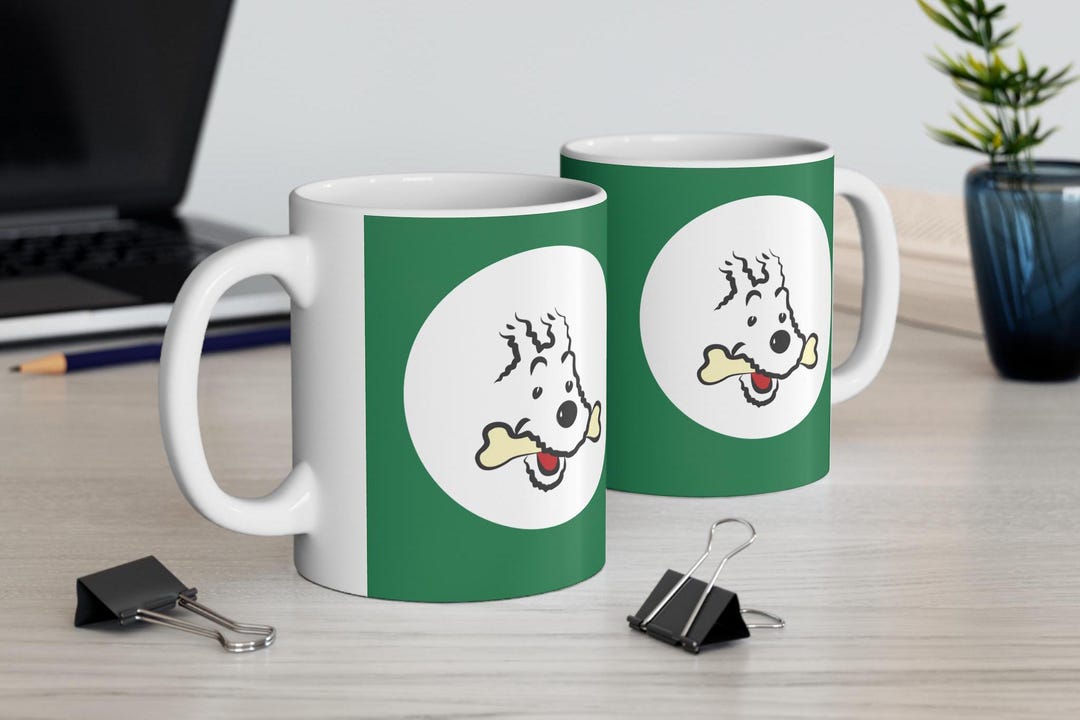 Tintin Snowy Dog Ceramic Coffee Mug – Gift for Dog Lover (11oz, 15oz ...