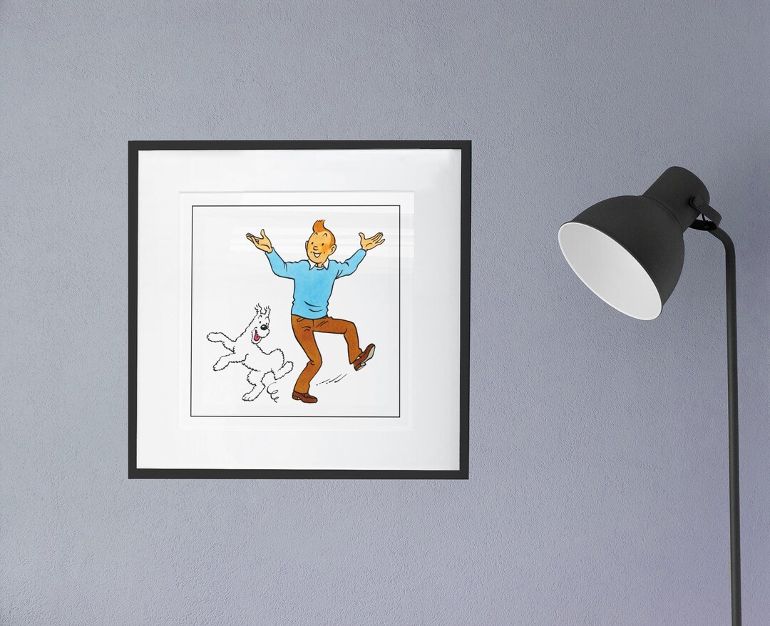 Digital Download - the Adventures of Tintin Dog Canvas Art, Dancing ...