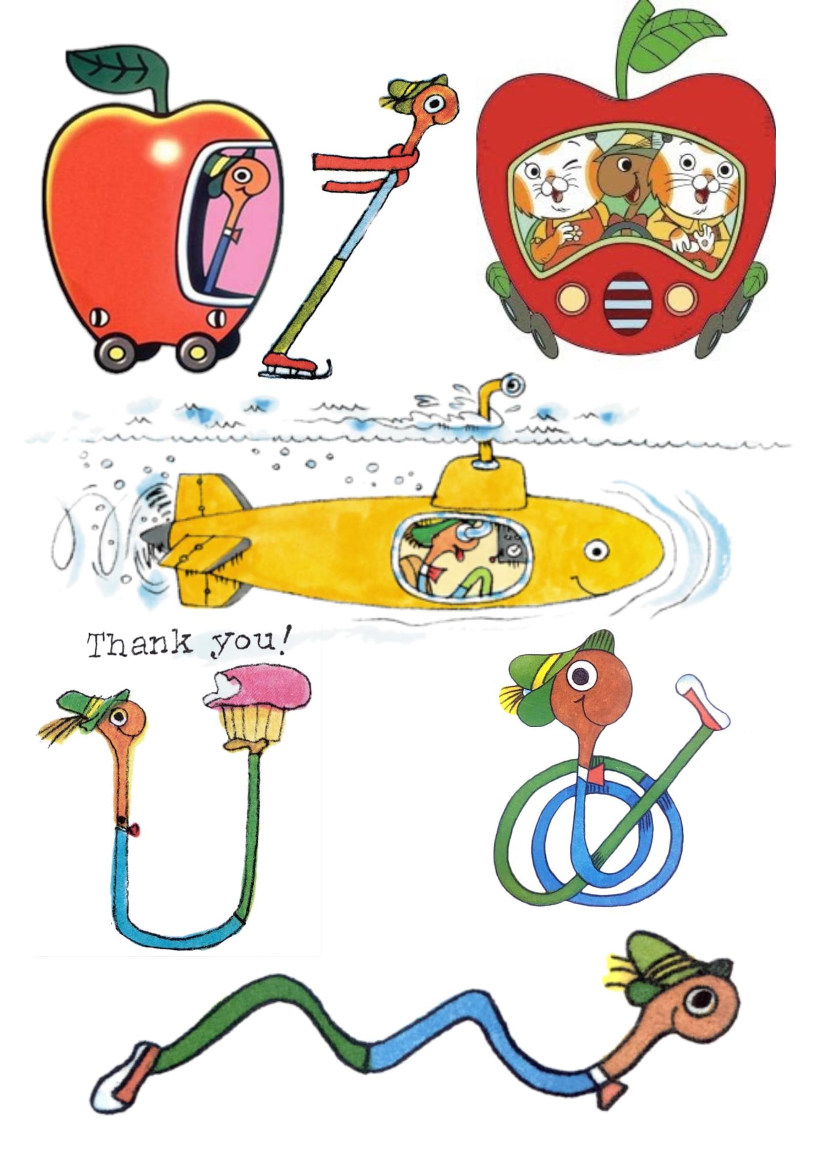 Lowly Worm 7 off PNG Files, Busy Town Digital Download Crafting, Unique ...