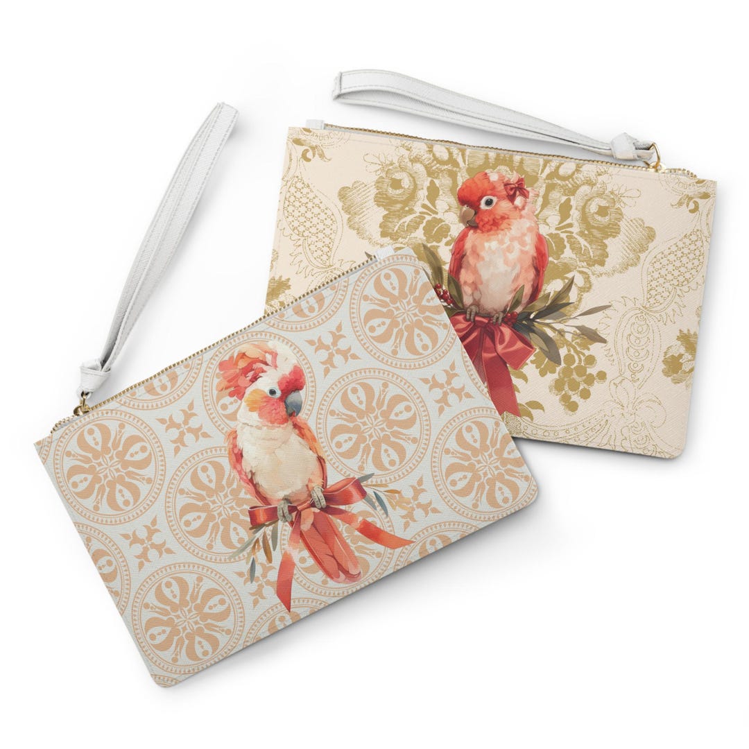 Rococo Coquette Parrot Design Clutch Bag Evening Purse Marie Antoinette ...