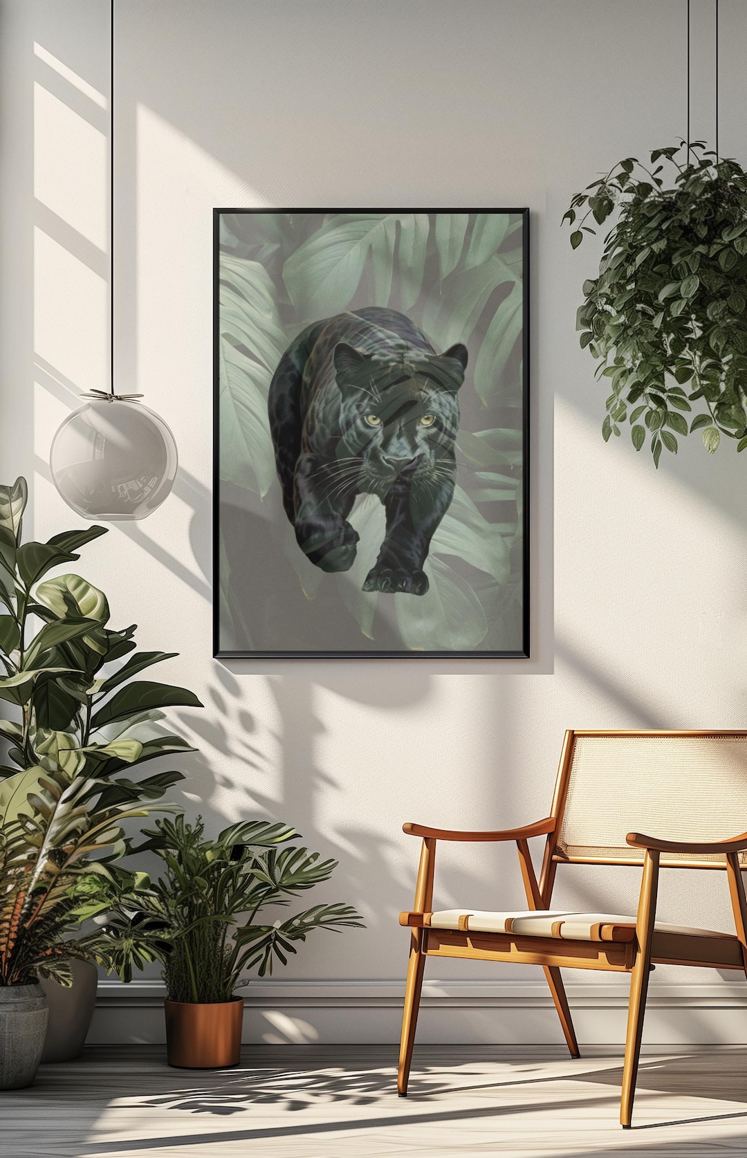 A Black African Jungle Panther Poster - Ideal for Canvas - Instant ...