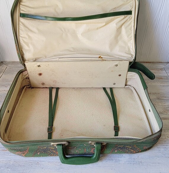 Vintage Bantam Travel Ware Suitcase Bag Japan Green P… - Gem