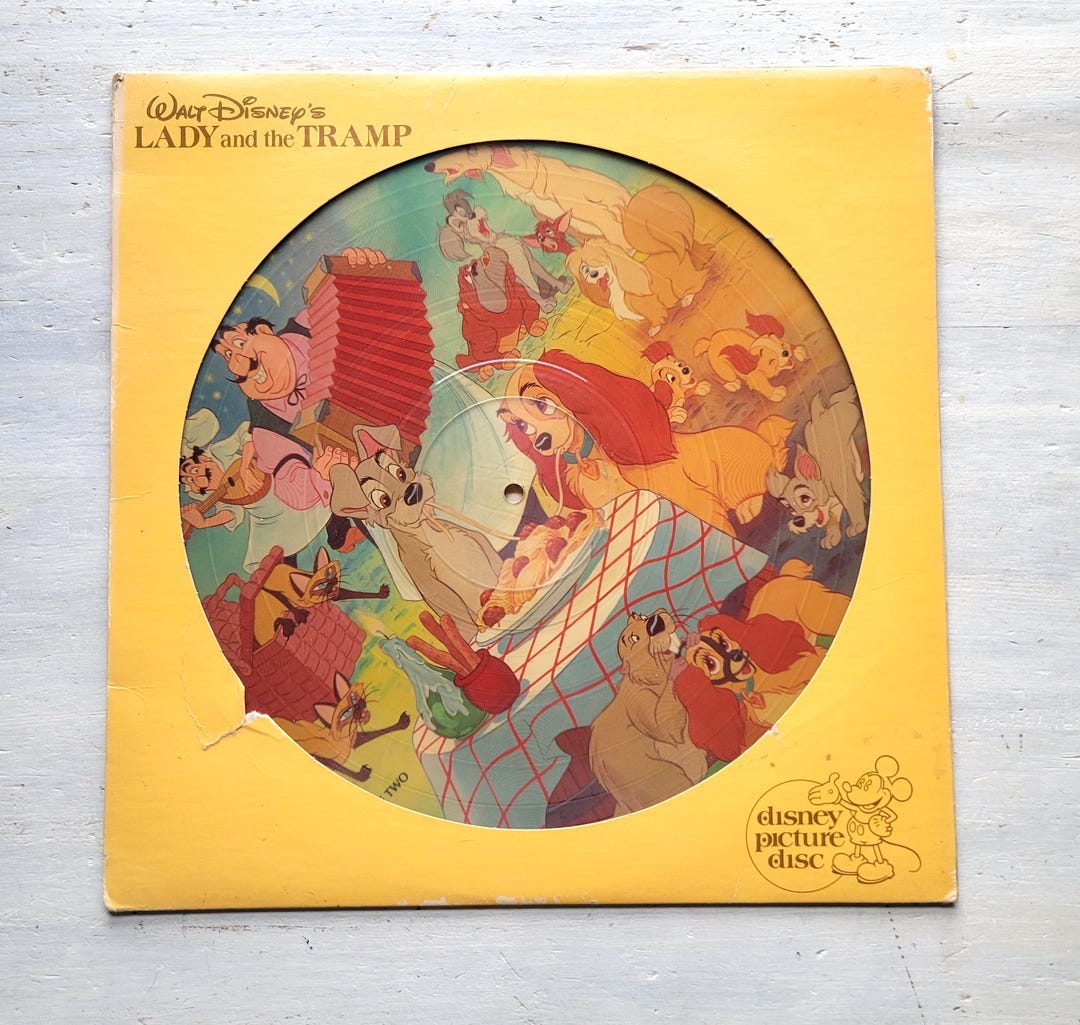 Vintage 1980 Lady and the Tramp Soundtrack Disney Picture Disk - Etsy