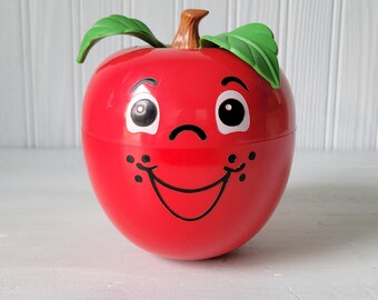 Vintage Fisher Price Happy Apple Roly Poly Chime Toy #435 Short Stem ...